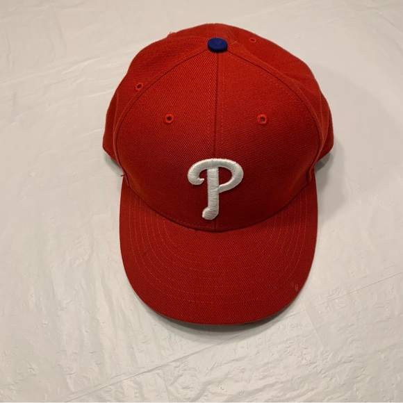 47 | Accessories | Mlb Philadelphia Phillies Red Adjustable Wool Blend ...